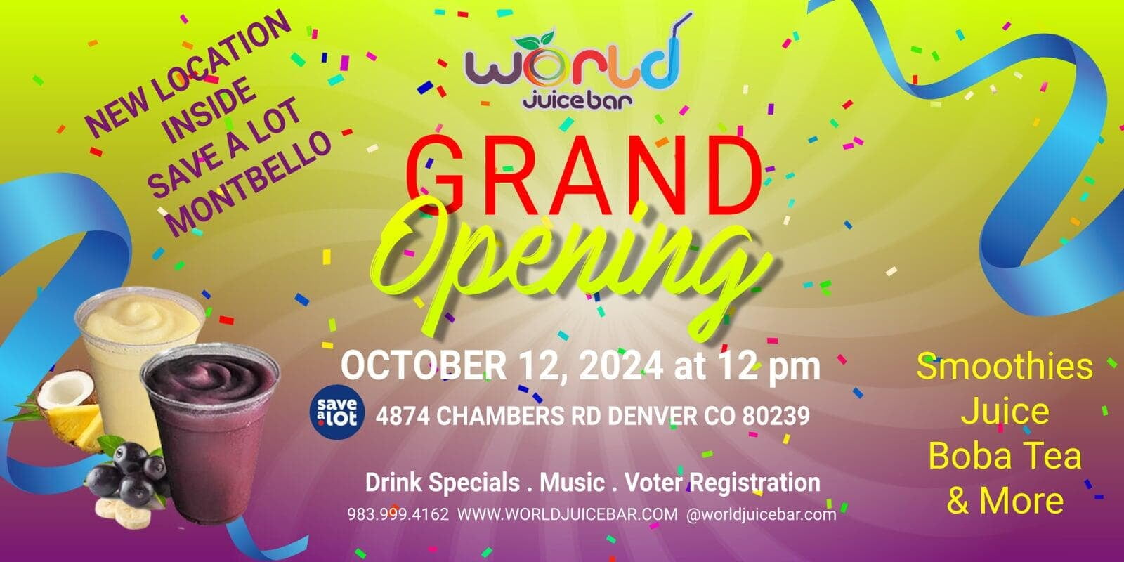 World Juice Bar Grand Opening | World Juice Bar